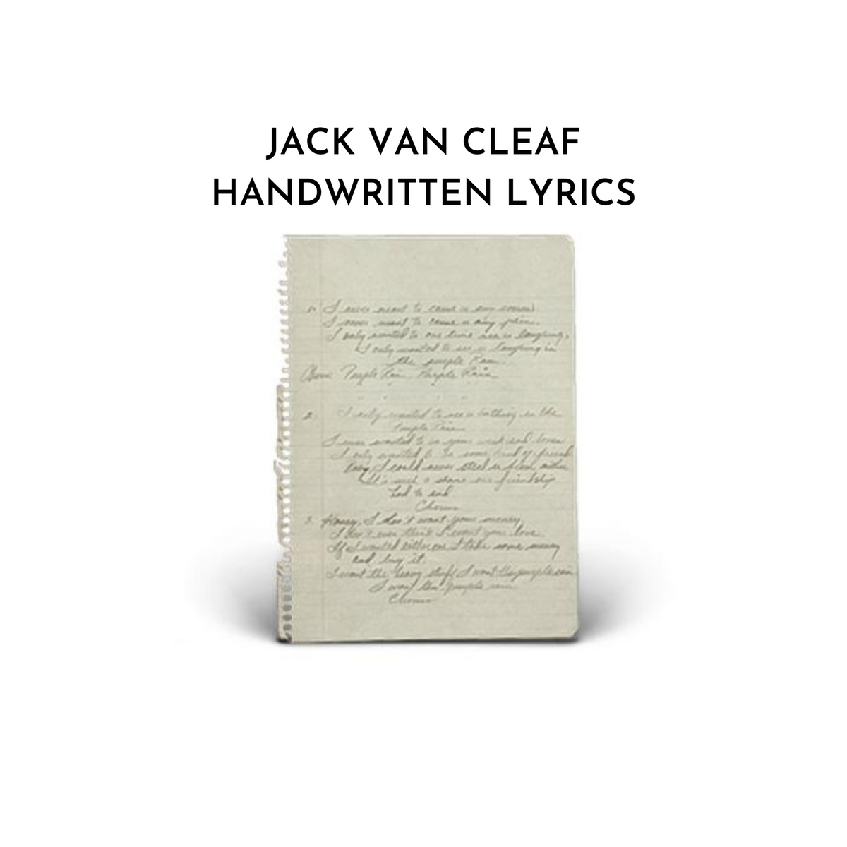 Jack Van Cleaf Handwritten Lyrics – Dualtone Music Group